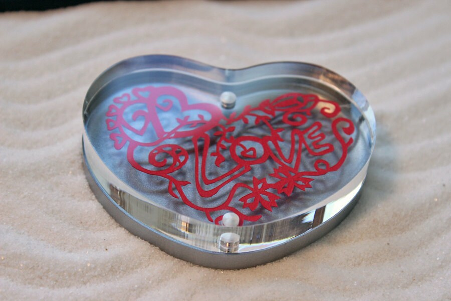 Original, Hand Cut LOVE Paper Cutting - Displayed in Acrylic Paper ...