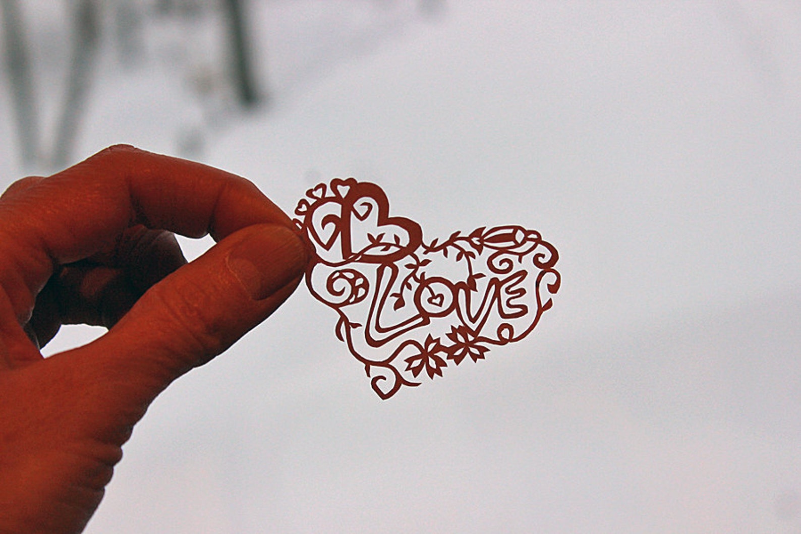 Original, Hand Cut LOVE Paper Cutting - Displayed in Acrylic Paper ...