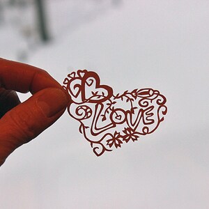 Original, Hand Cut LOVE Paper Cutting - Displayed in Acrylic Paper ...