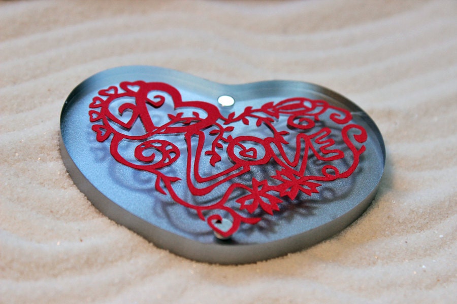 Original, Hand Cut LOVE Paper Cutting - Displayed in Acrylic Paper ...