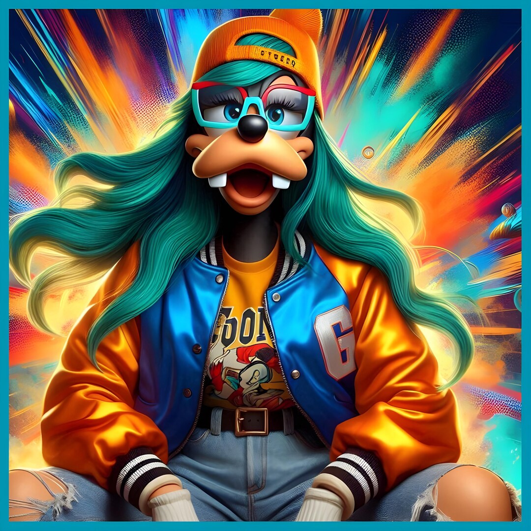 Girl Goofy, Female Goofy, Hip Hop Girl Goofy, Sublimation, Jpg, Png ...