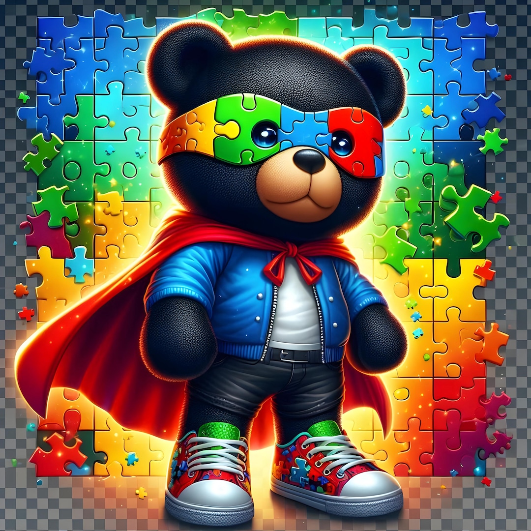 Autism Bear, Puzzle Bear, Autism Awareness, Autism, Bear, Puzzle ...