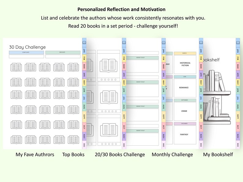 Remarkable Paper Pro Reading Journal: Hyperlinked Book Tracker (PDF) - Etsy