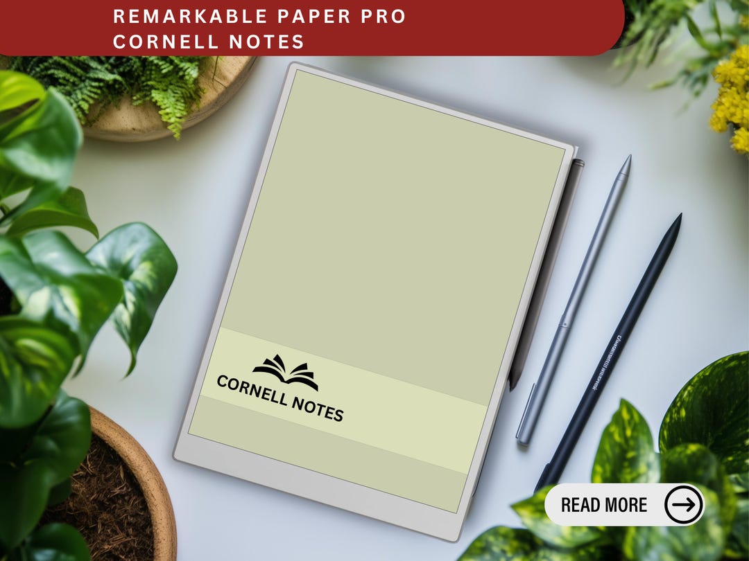 Cornell Notes for Remarkable Paper Pro, Remarkable Paper Pro Cornell ...