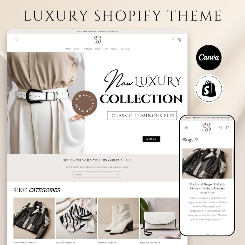 Shopify Website Templates - Etsy