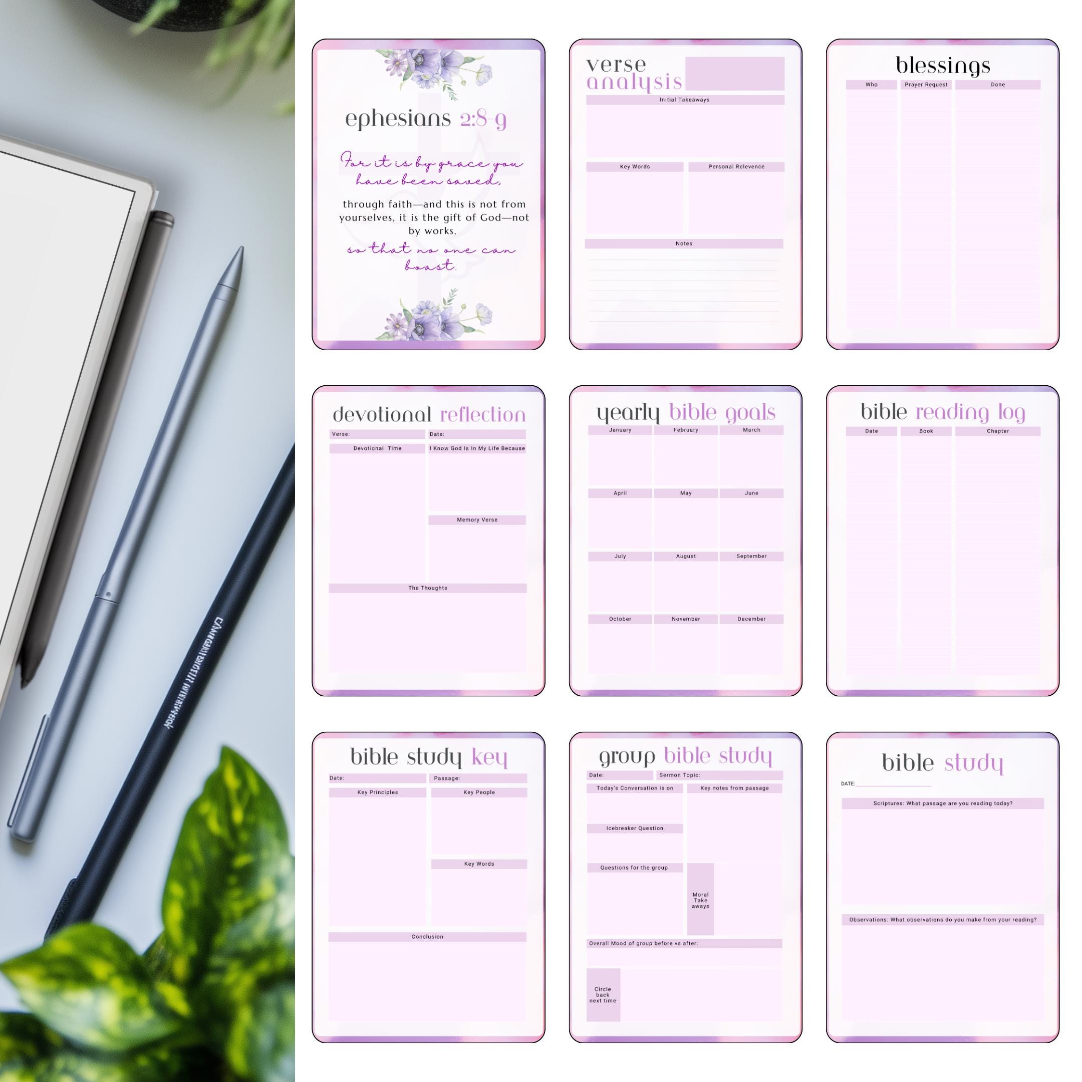 Prayer Journal Template: Remarkable Paper Pro, Daily Reflection (PDF ...