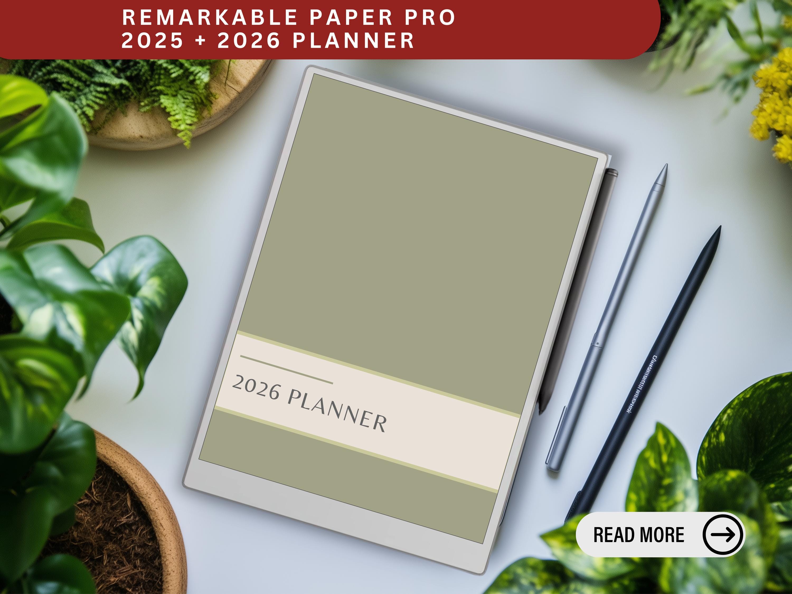 2025-2026 Weekly Planner Template for Remarkable Paper Pro (PDF) - Etsy