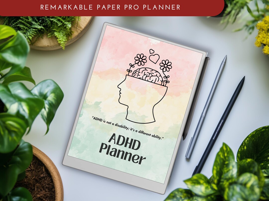ADHD Planner Template for Remarkable Paper Pro (PDF Download) - Etsy