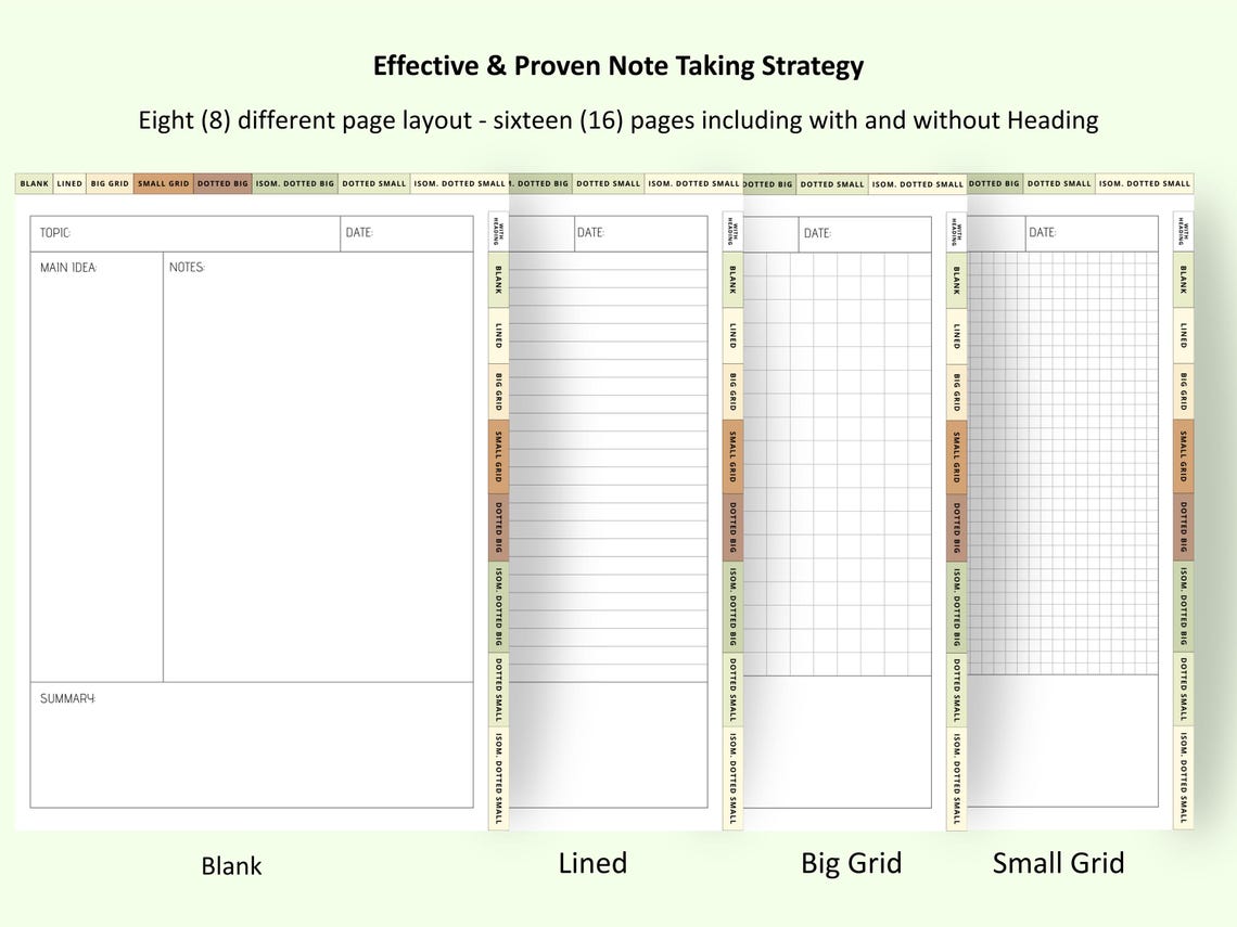 Cornell Notes Template for Remarkable Paper Pro (PDF) - Etsy