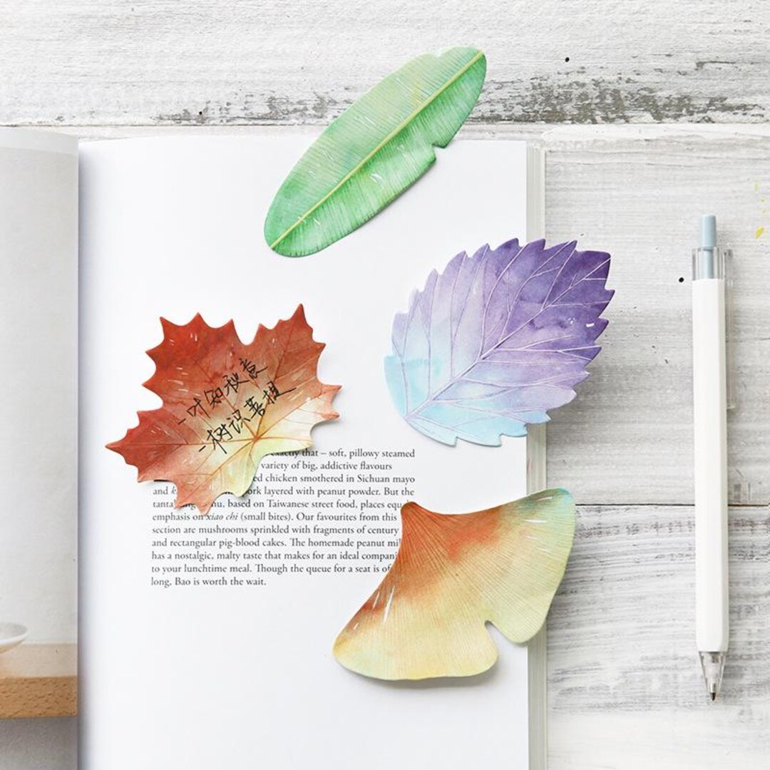 6 Pack Leaf Shape Post It Note Pads Sticky Notes Maple Leaf Post-it - Etsy