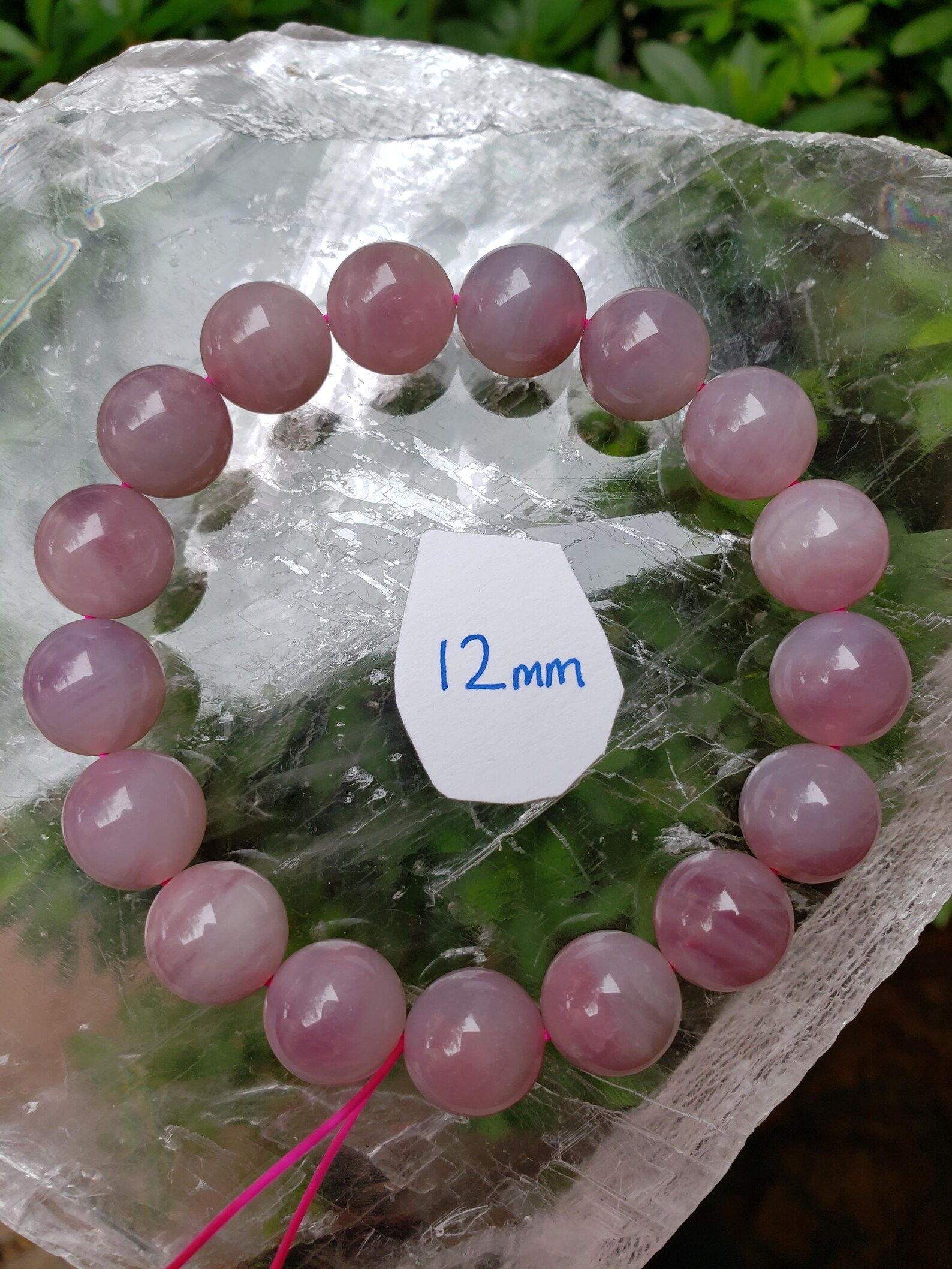 Purple Rose Quartz Crystal Bracelet - Etsy