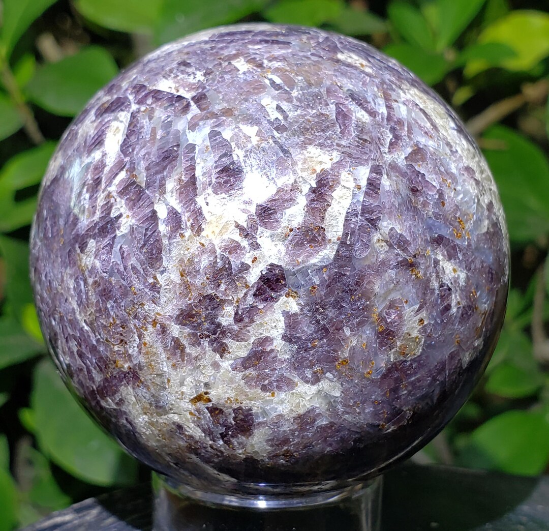 2.4" Purple Sunstone Crystal Sphere Orb Ball STRONG UV, 389g or 14 Oz ...