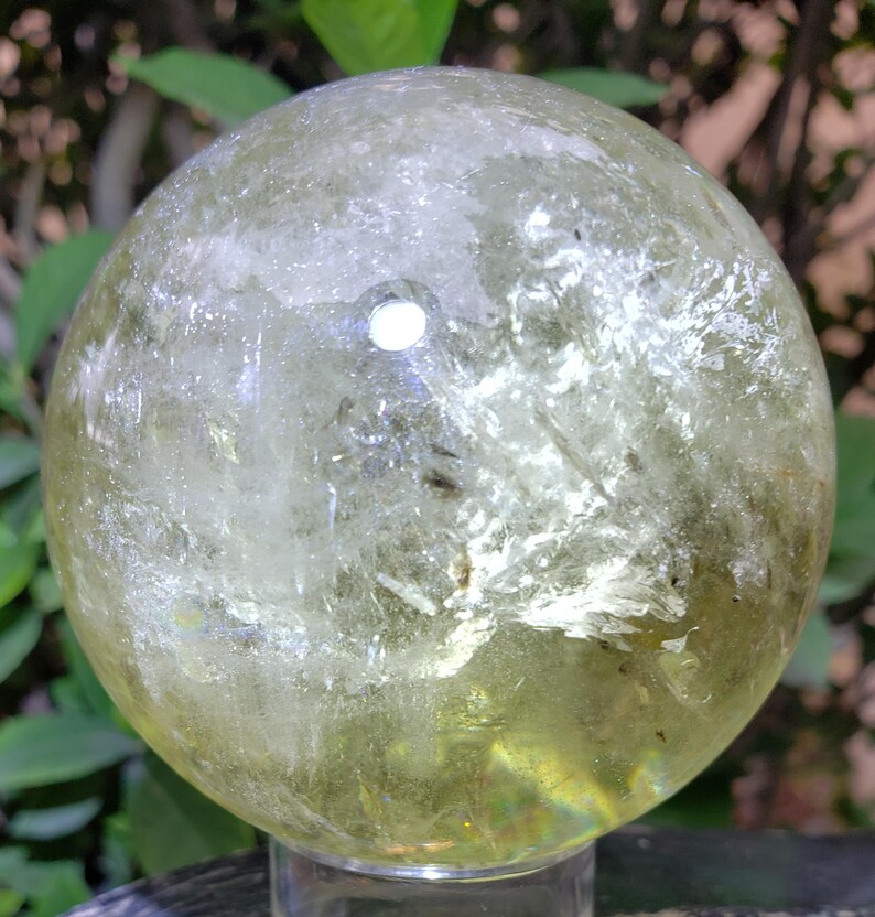 2.7" Smoky Citrine Quartz Crystal Sphere Ball Orb Rainbows, 470g or 1 ...