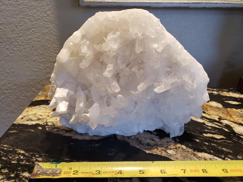 Large Natural White Clear Quartz Crystal Cluster Specimen, 4240g or 9.6 ...