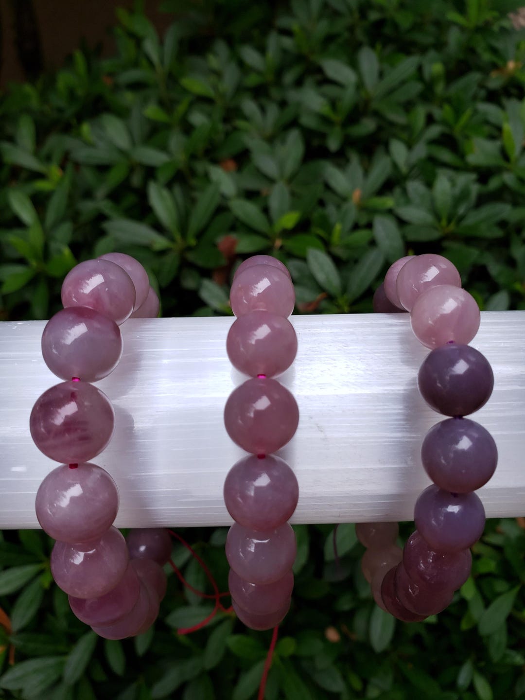 Purple Rose Quartz Crystal Bracelet - Etsy