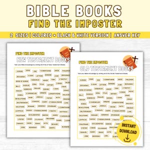 Books of the Bible: Find the Imposter, Old and New Testament Books ...