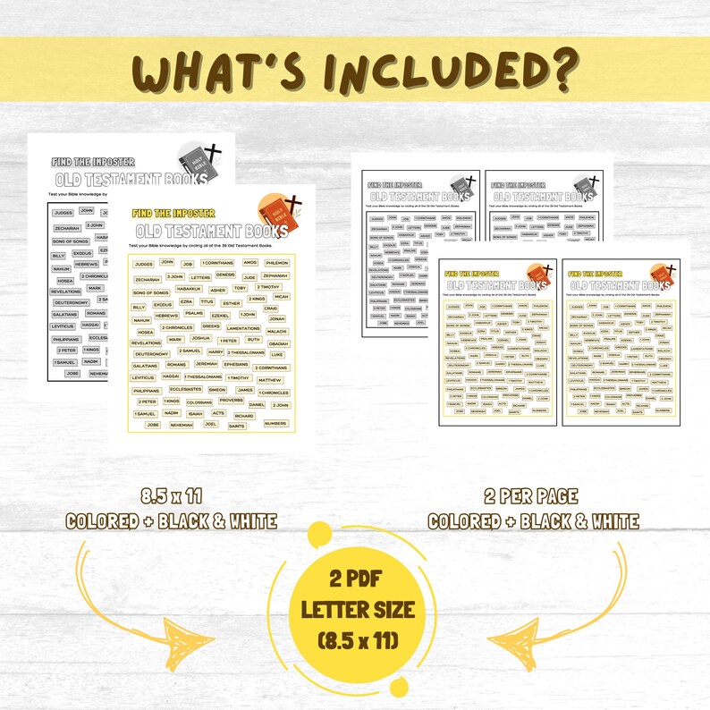 Books of the Bible: Find the Imposter, Old and New Testament Books ...