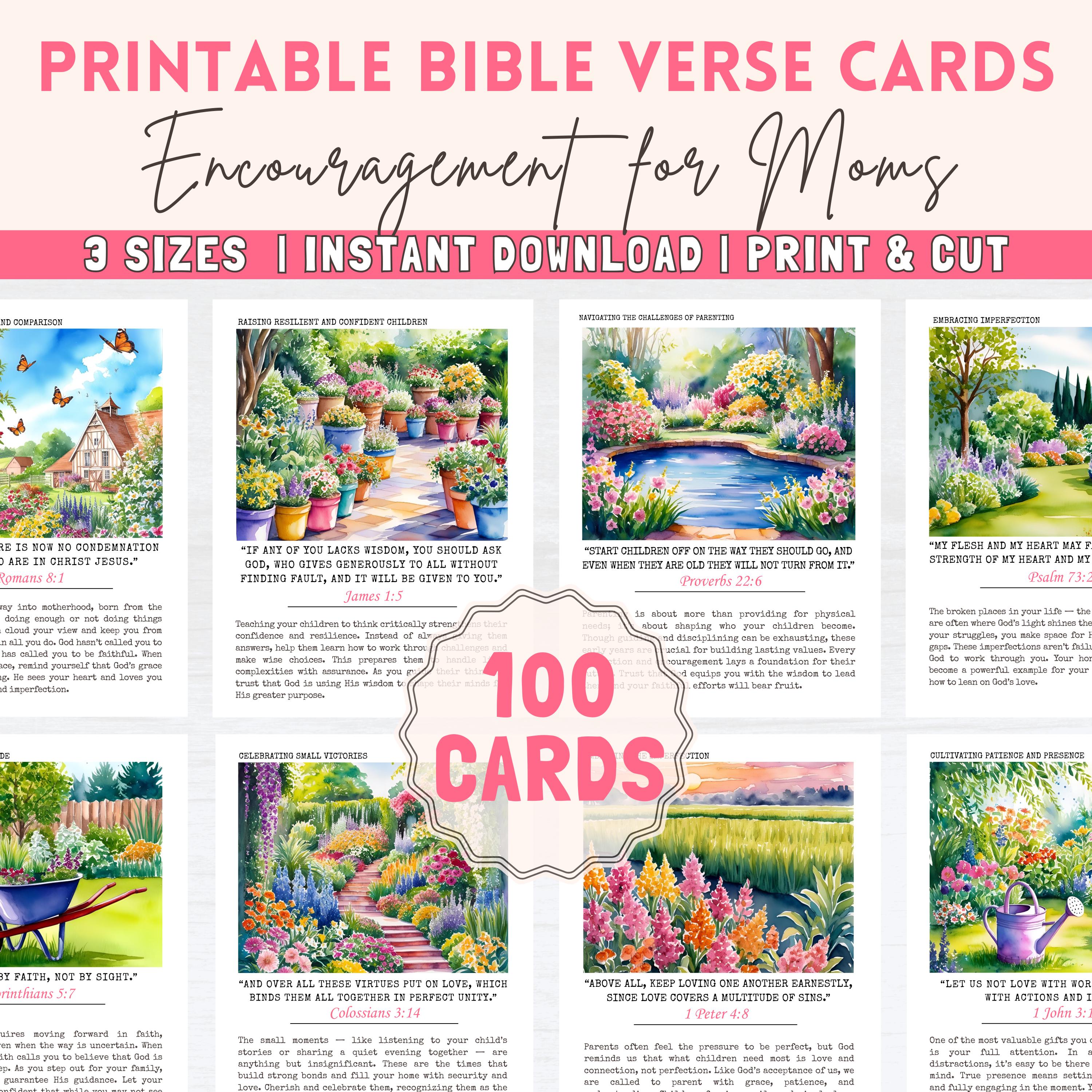 Bible Verse Cards for Moms –printable Mother's Day Cards | Scripture ...