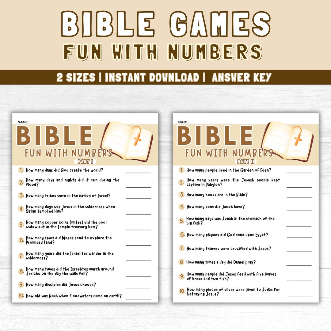 Fun With Numbers Bible Game | Church Activity for Bible Study Groups ...