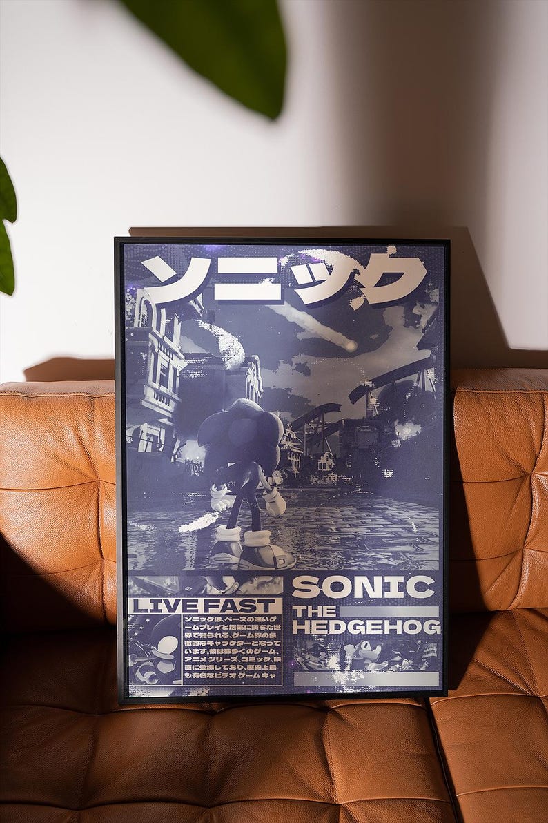 Sonic the Hedgehog Video Game Poster, High Quality Video Game Poster ...