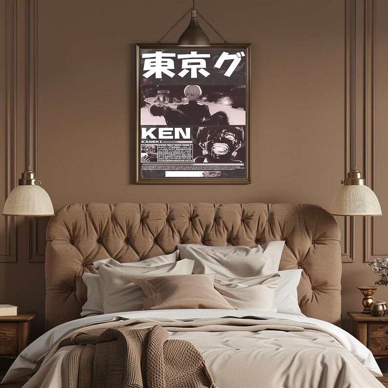 Anime Poster Wall Art Tokyo Ghoul Anime Poster Ken Kaneki Premium Anime Wall Art For College