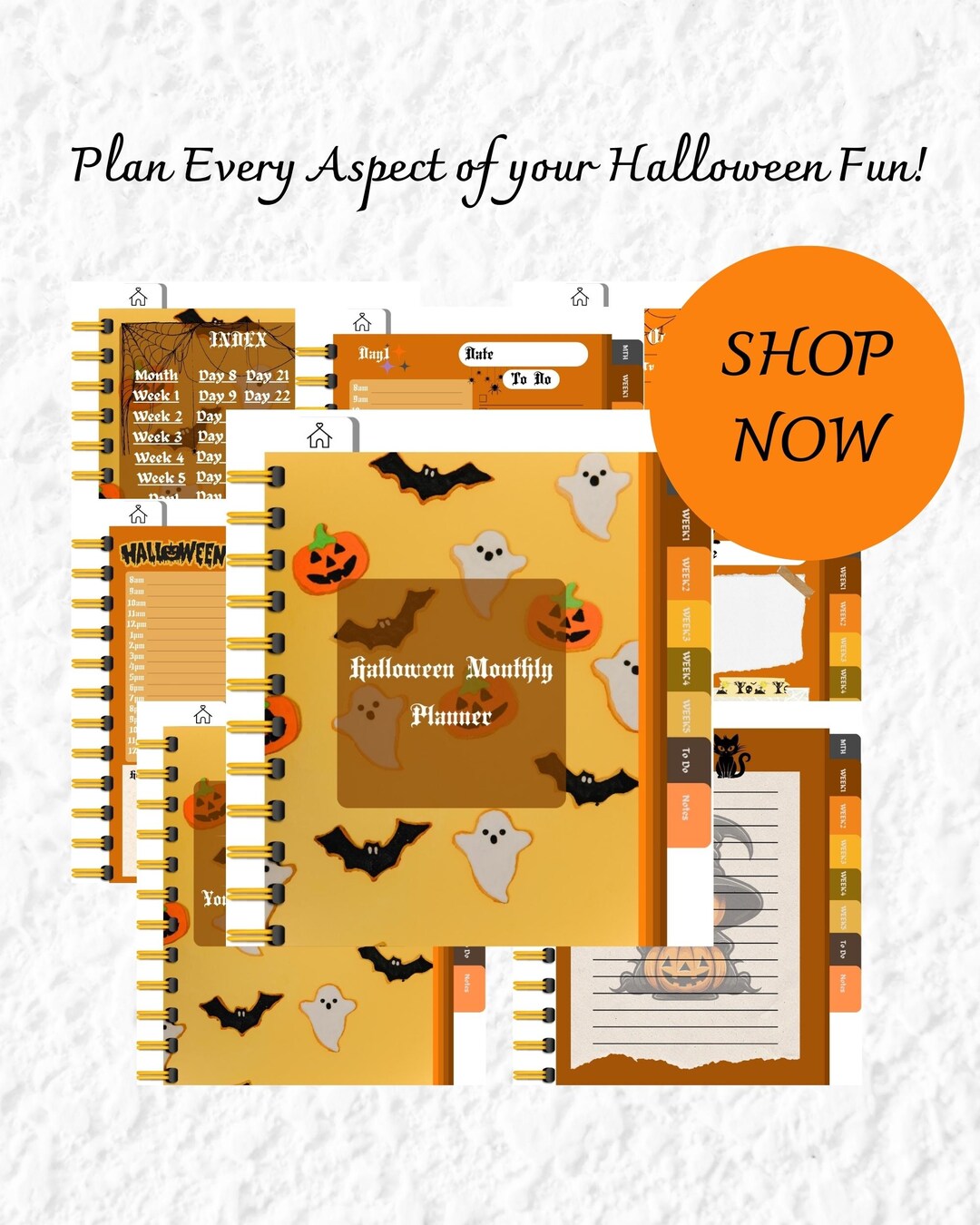 42-page Halloween Monthly Planner Spooky & Fun Organizer for October ...