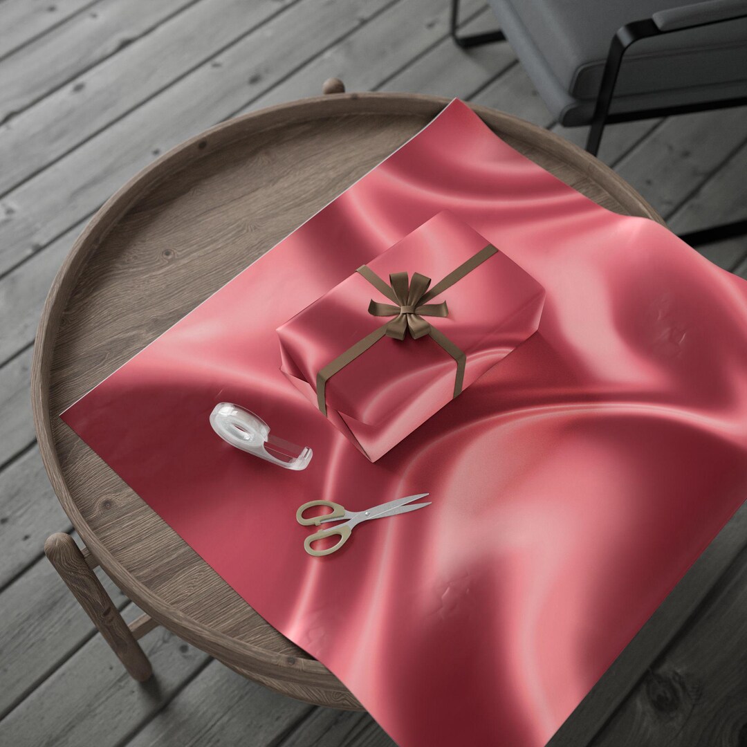 Satin Wrapping Paper, Attractive Pink Gift Wrap, Popular Design for ...