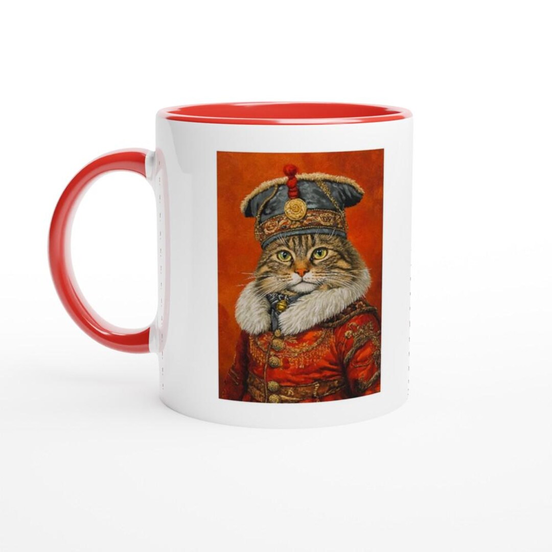 Siberian Cat Mug, Cossack Cat Mug, Cat Lover Gift Mug, Siberian Cat Art ...