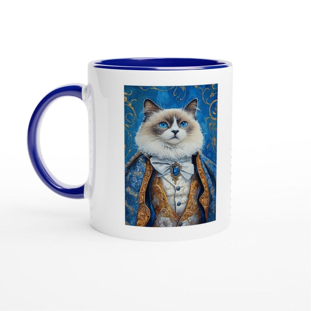 Ragdoll Cat Mug, Californian Cat Art, Ragdoll Cat Lover Gift, Whimsical ...