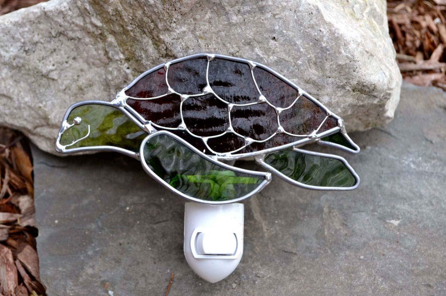 Kaylo the Sea Turtle Stained Glass Nightlight | Etsy