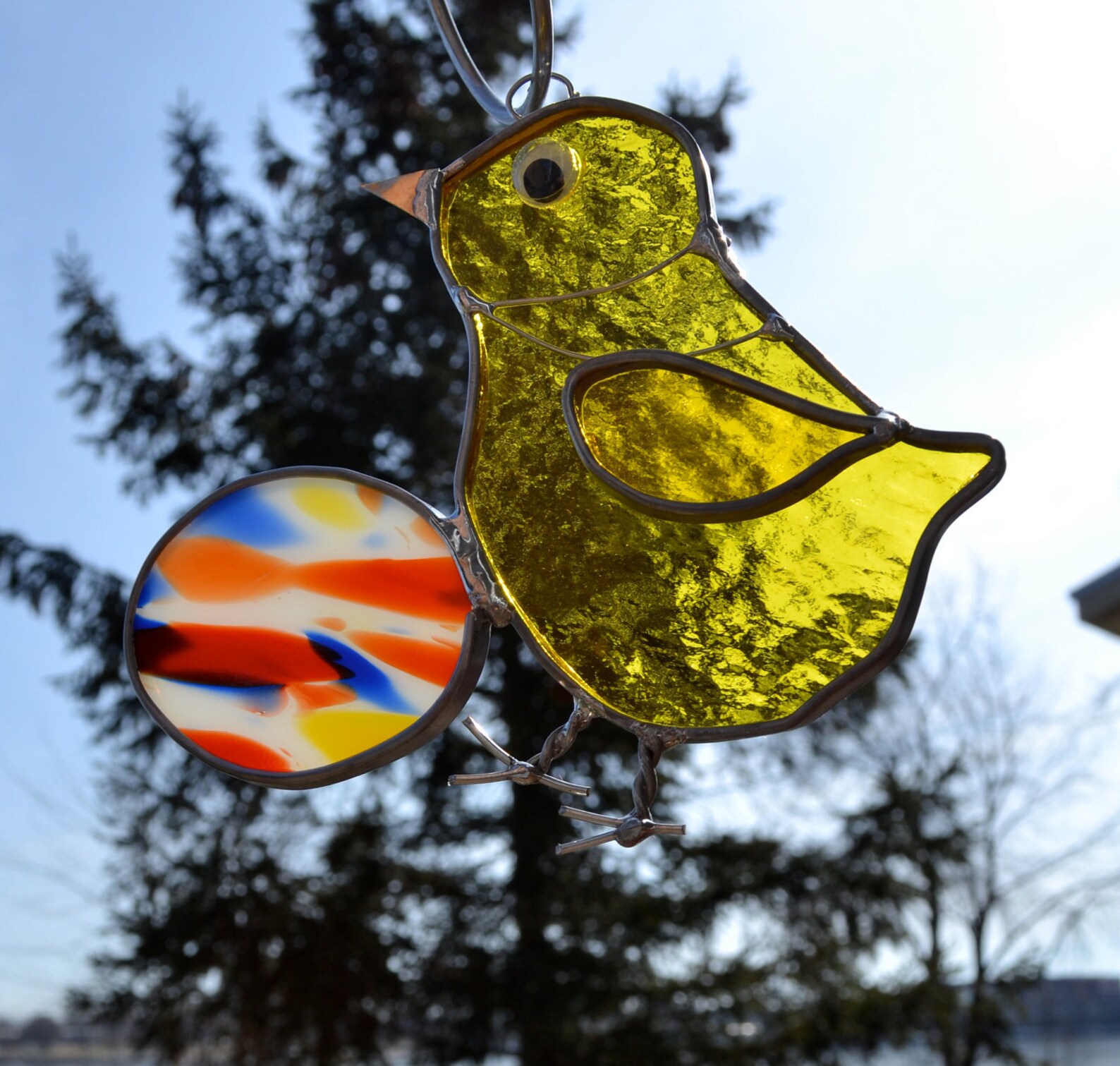 Easter Chick Stained Glass Suncatcher - Etsy
