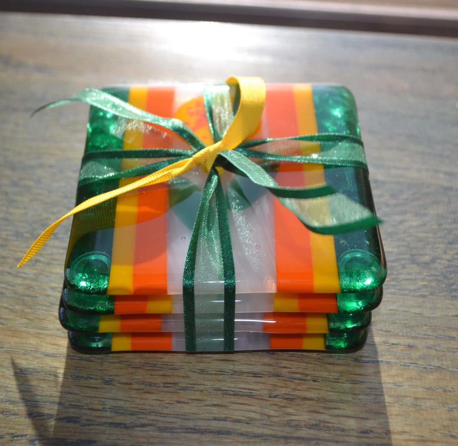 Sunshine Bloom Fused Glass Flower Coasters Spring Renewal Joy - Etsy
