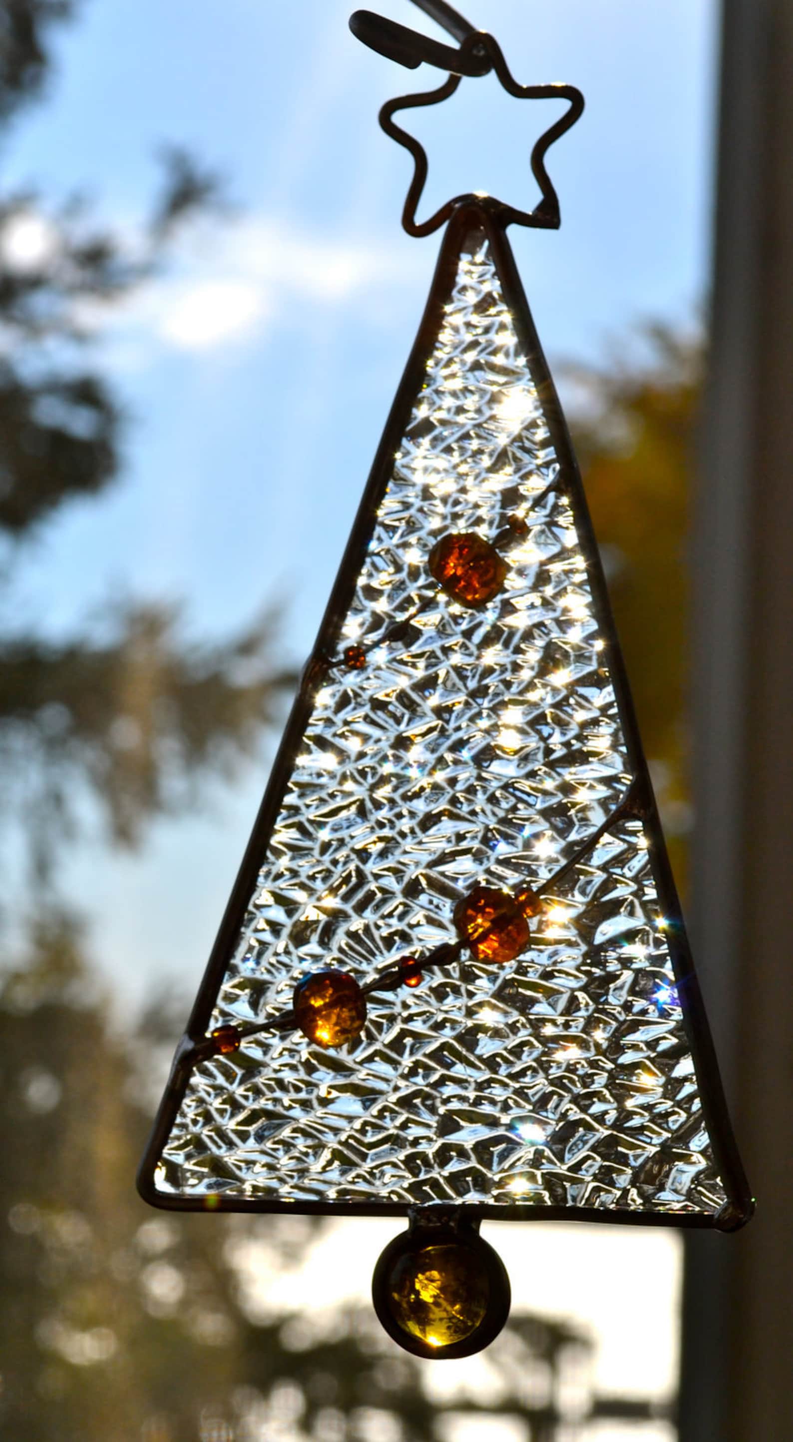 Crystal Christmas Tree in Stained Glass - Etsy