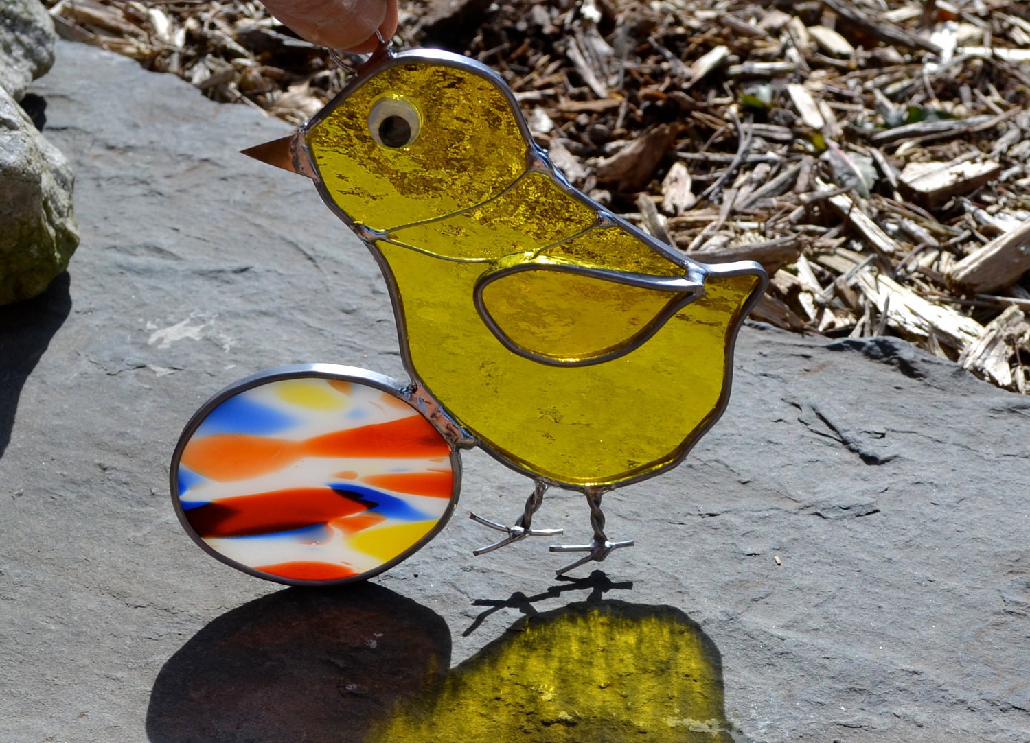 Easter Chick Stained Glass Suncatcher - Etsy