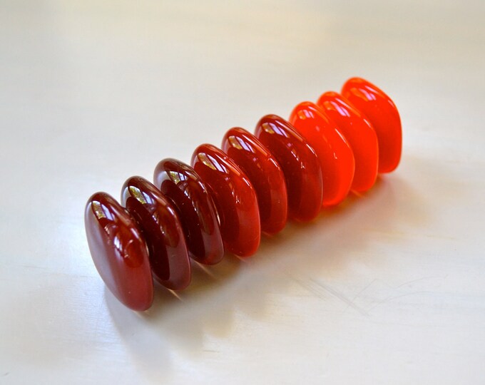 Red Spectrum Glass Magnets With Tin (set of 9) - Etsy