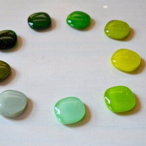Green Rainbow Fused Glass Magnets With Tin - Etsy