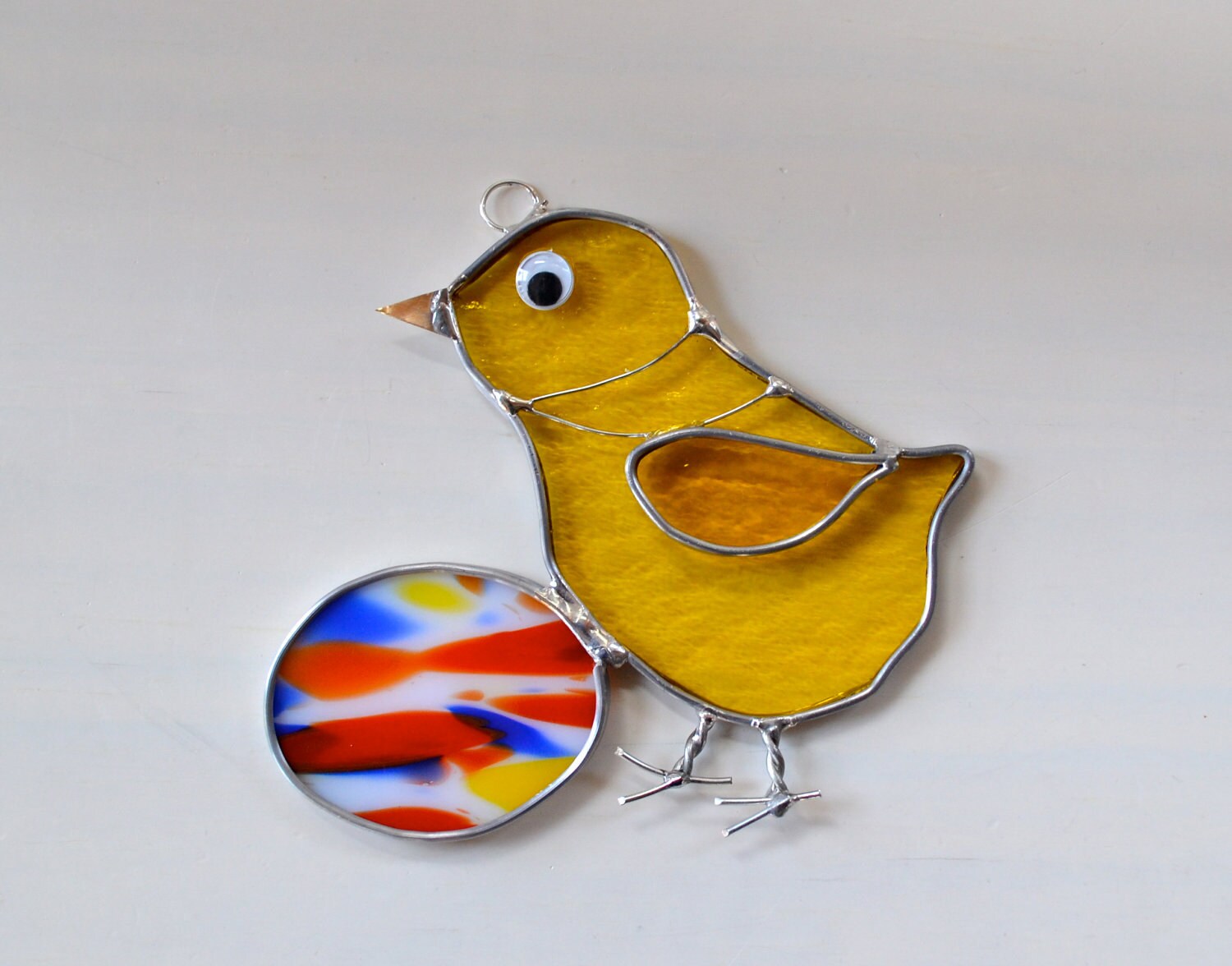 Easter Chick Stained Glass Suncatcher - Etsy