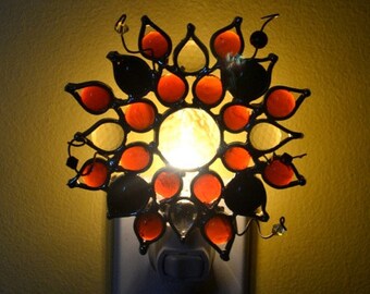 Bright Sun Stained Glass Nightlight Sunflower - Etsy