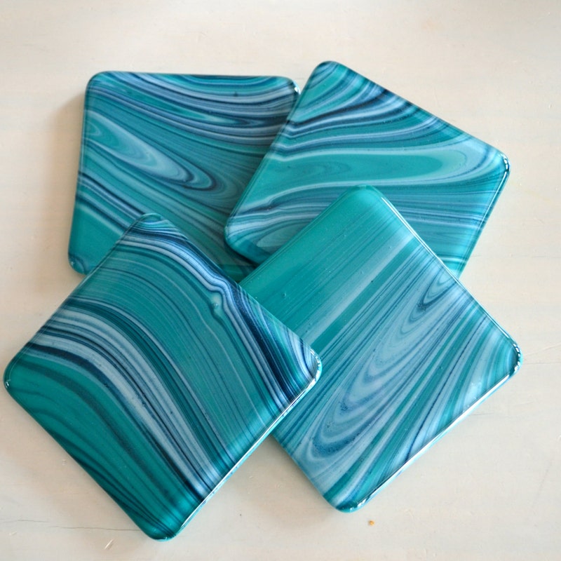 Fused Glass Coasters - Etsy