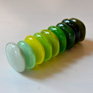 Green Rainbow Fused Glass Magnets With Tin - Etsy