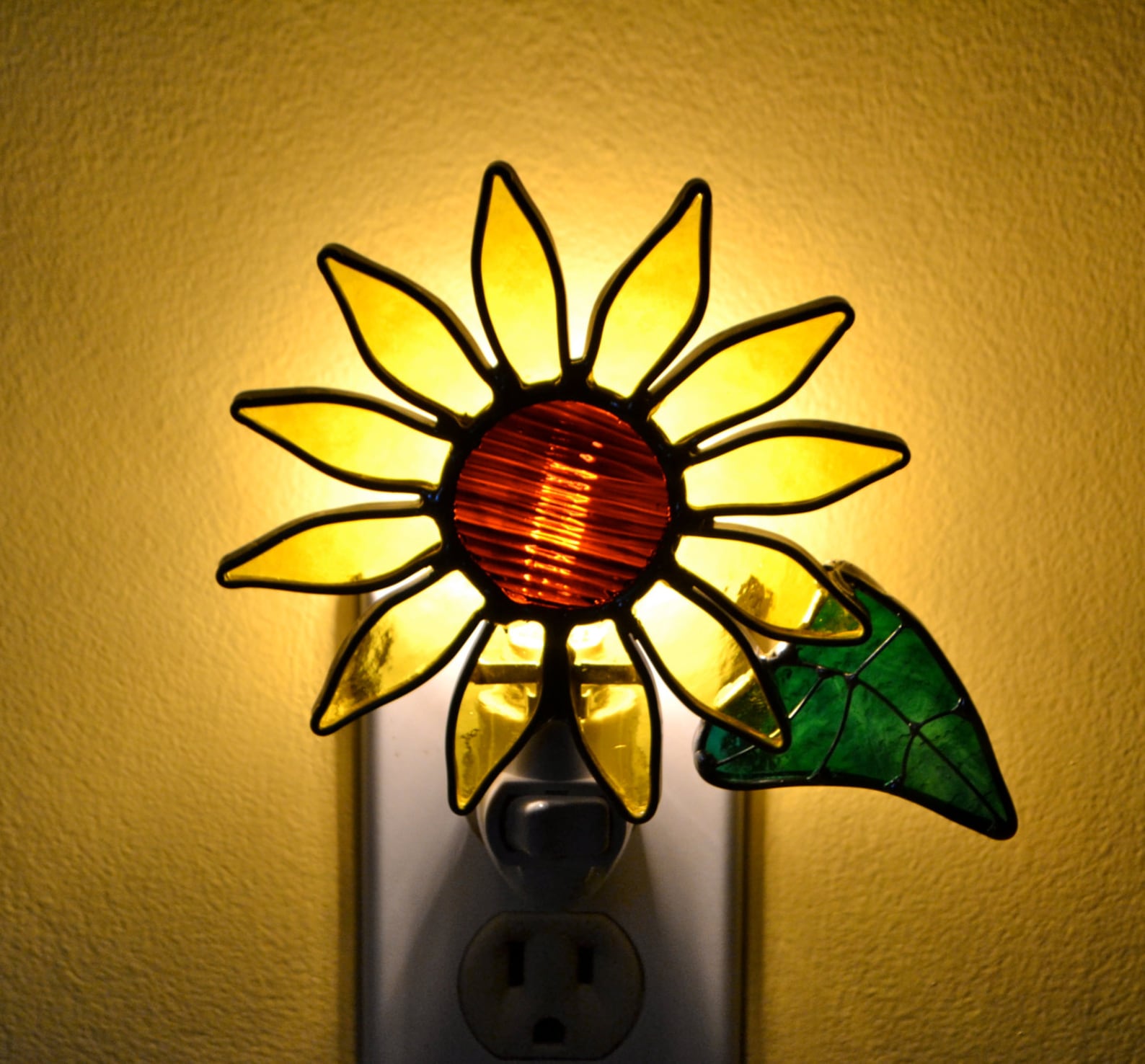 Sunflower Stained Glass Nightlight - Etsy