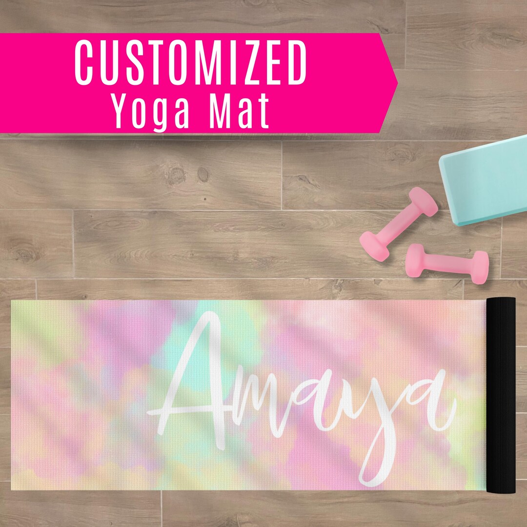 Custom Yoga Mat Personalized Birthday Gift for Yoga Retreat Gift for ...