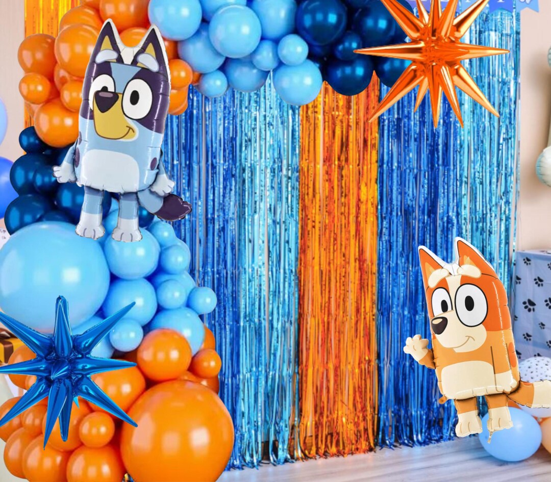 Bluey Dog Balloon Arch Backdrop Party Decor for Blue Dog Theme Kid ...