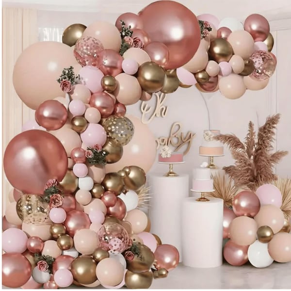 Rose Gold Balloon Arch - Etsy