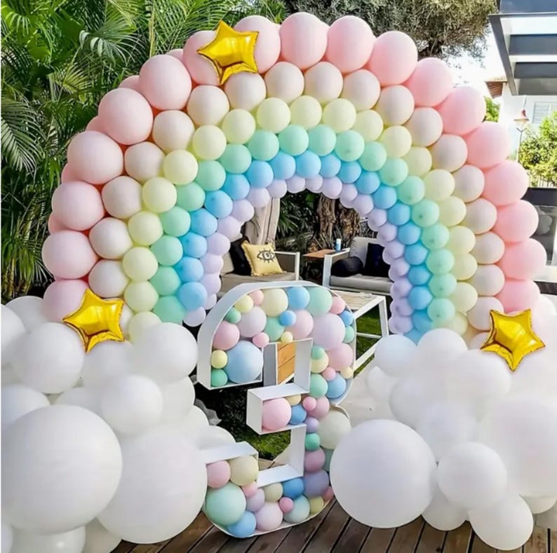 Pastel Balloon Arch for Birthday Party Macaron Balloon Garland Kit for ...