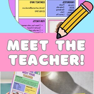 Meet the Teacher Printable Template Back to School Classroom ...