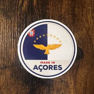 Made in the Açores" Sticker – Waterproof Vinyl Decal for Indoor/outdoor ...