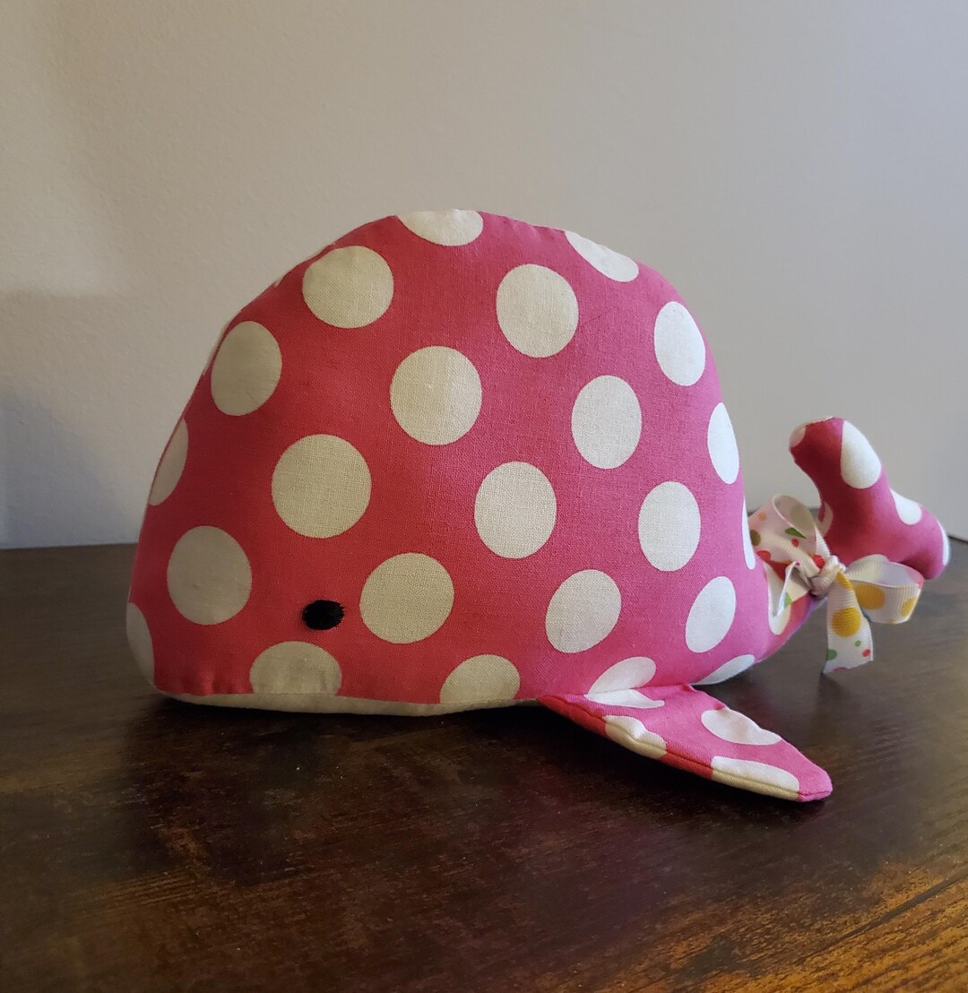 Tilda Pink Polka Dot Whale - Etsy