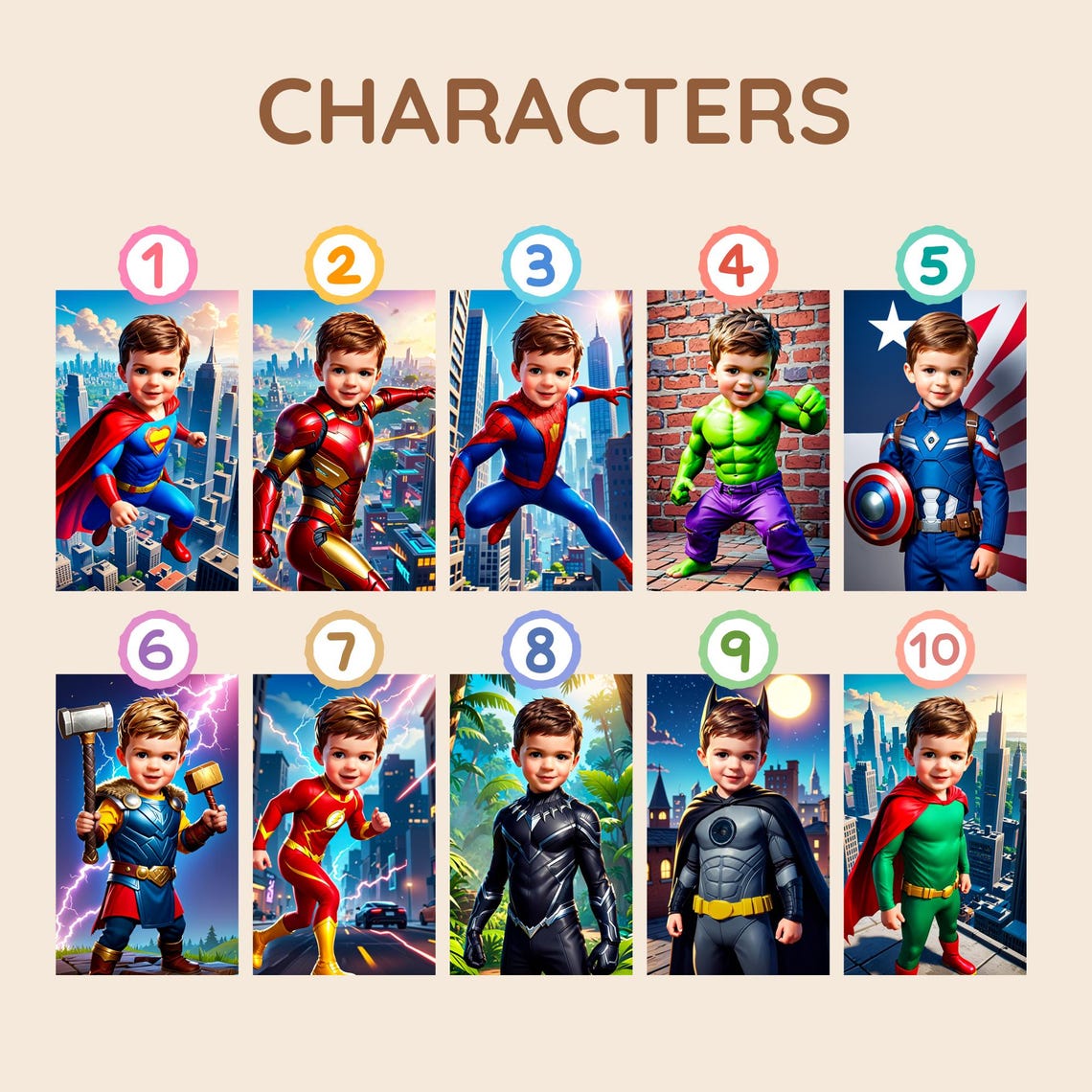 Personalized Superhero Cartoon Portrait, Custom Superhero Caricature ...