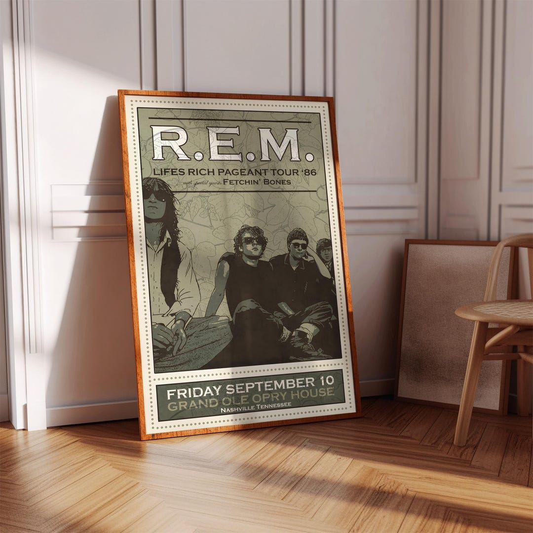 REM Poster | Concert Poster | Album Poster Print | Album Cover Poster ...
